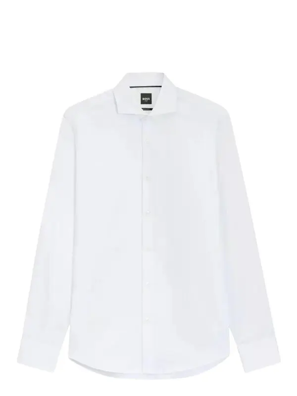 BOSS Cutaway-collar Cotton Shirt - White