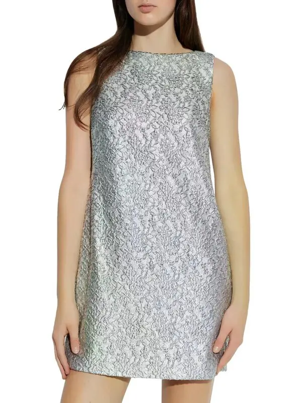 Kate Spade New York Foil Lace Mini Dress - Grey