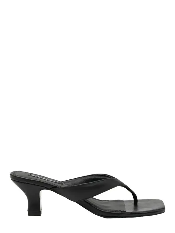Senso 60mm Square Toe Sandals - Black