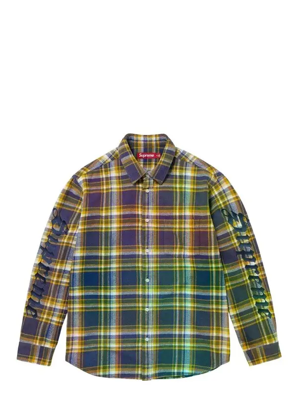 Supreme Plaid Flannel Shirt - Blue