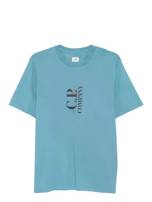 C.P. COMPANY Logo Cotton T-shirt - Blue