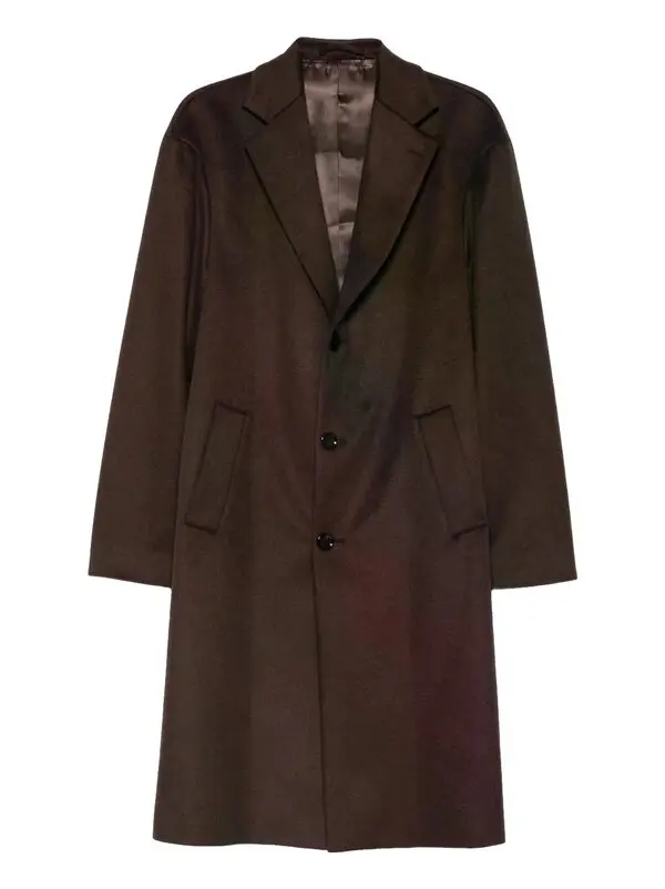 LARDINI Notched-lapel Coat - Brown