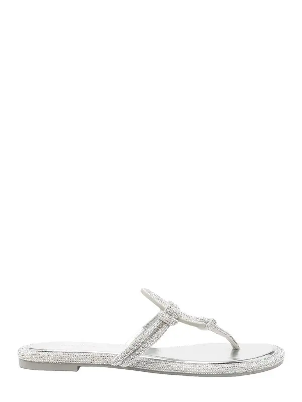 Tory Burch Crystal Embellished Sandals - Silver