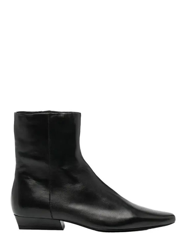 Staud 20mm Wally Flat Ankle Boots - Black