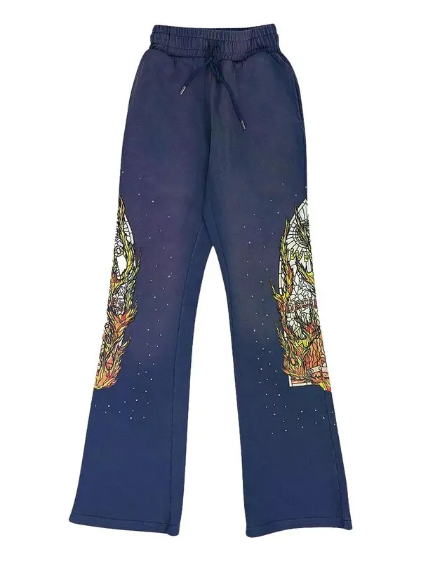 WHO DECIDES WAR BY EV BRAVADO Cotton Track Pants - Blue