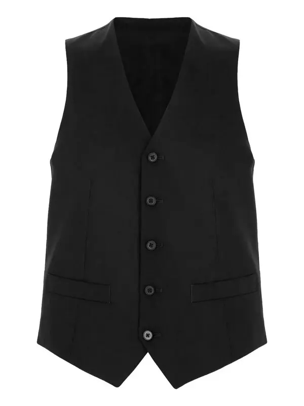 Corneliani Button Waistcoat - Black