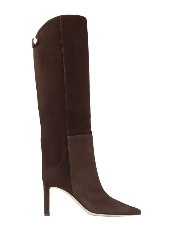 JIMMY CHOO Alizze 85 Suede Knee-high Boots - Brown