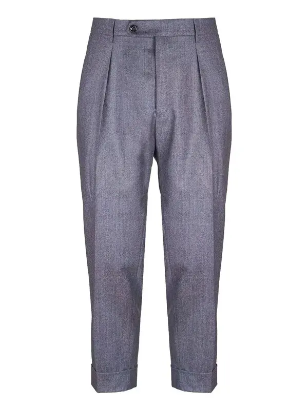 BERWICH Chiaia Pleated Trousers - Grey