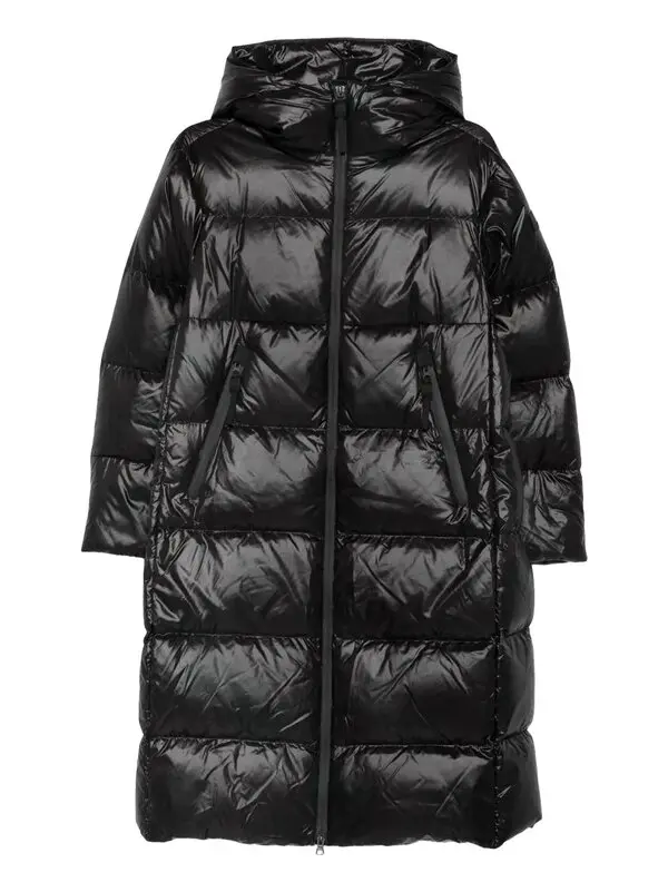 Peuterey Quilted Hooded Coat - Black