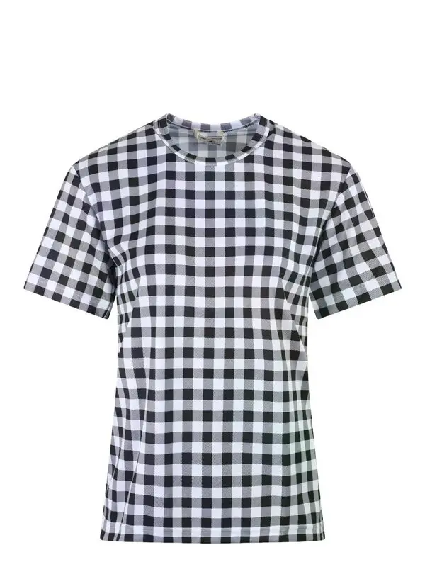 Comme Des Garçons Checked T-shirt - White