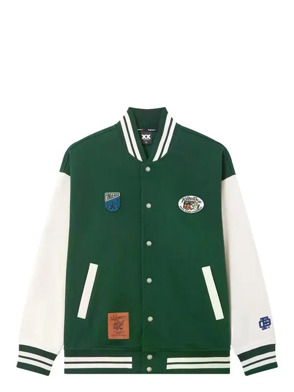 FINGERCROXX Appliqué Buttoned Jacket - Green