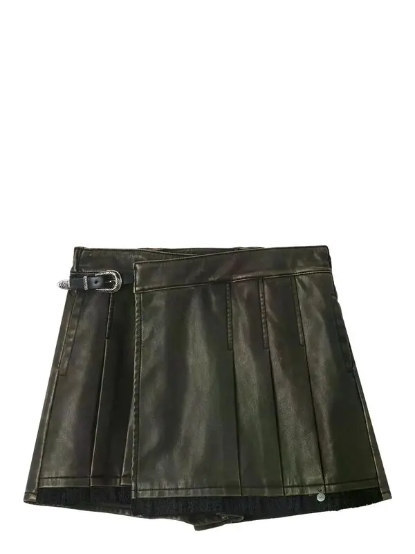 MUSIUM DIV. Pleated Buckle Shorts - Green