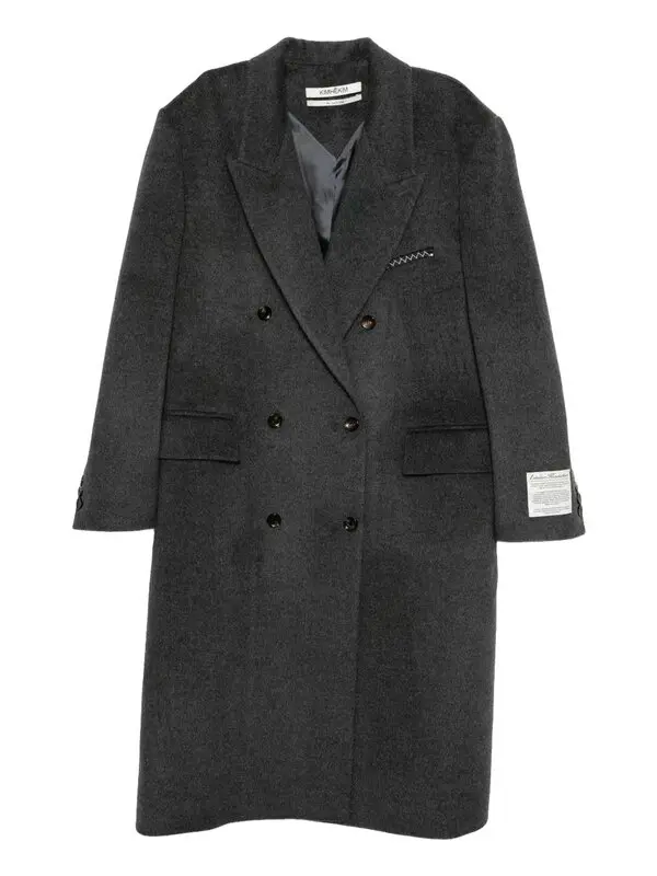 KIMHEKIM Double-breasted Wool-blend Overcoat - Grey