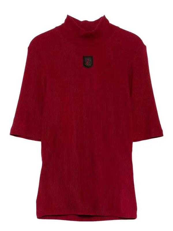 AGNÈS B. Logo-embroidered Top - Red