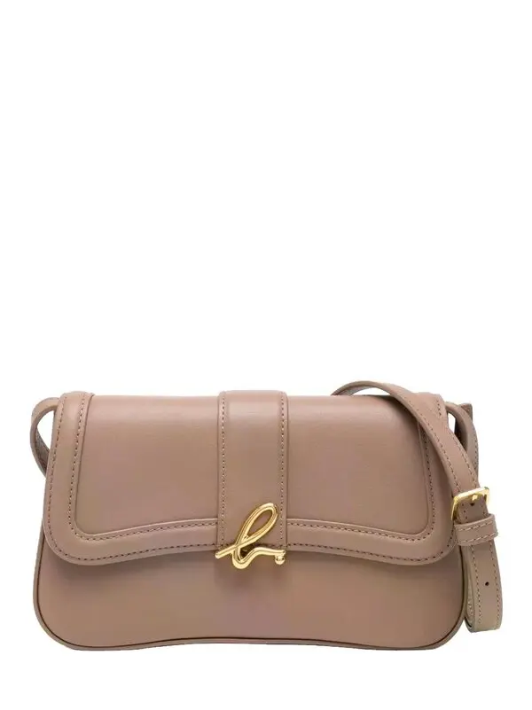 AGNES B. Logo-plaque Crossbody Bag - Neutrals