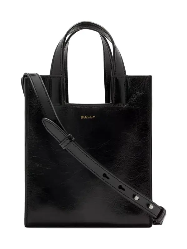 Bally Leather Tote Bag - Black
