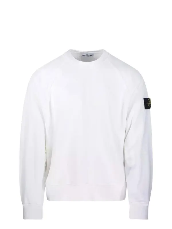 Stone Island Raglan-sleeve Patch Sweatshirt - White