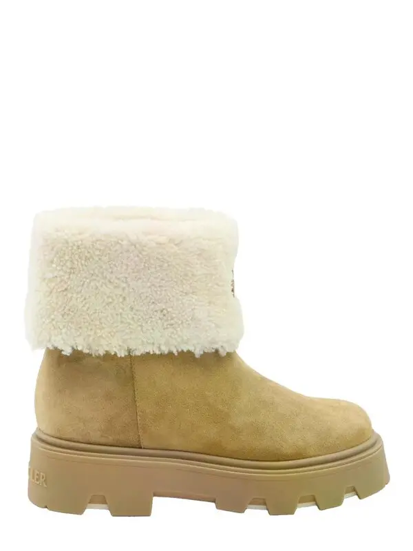 Moncler Aurea Shearling Boots - Neutrals