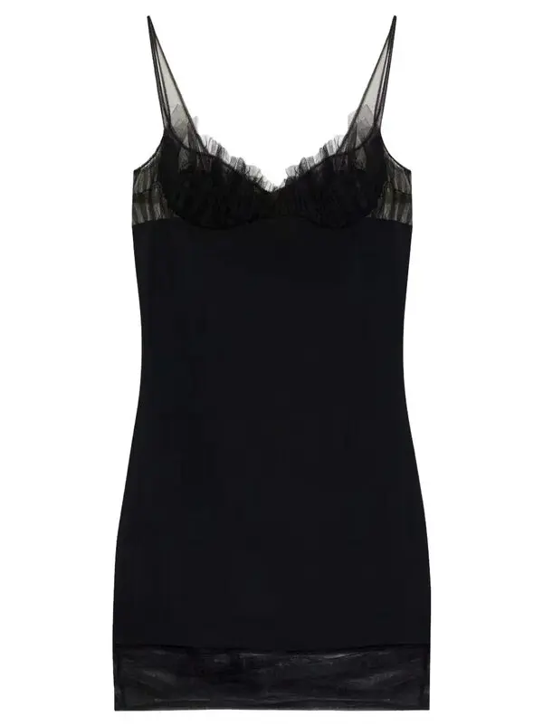 Dsquared2 Tulle-trim Mini Dress - Black