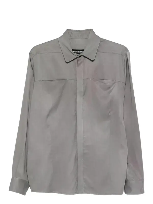 NOTRAINPROOF Chest-pocket Long-sleeve Shirt - Grey