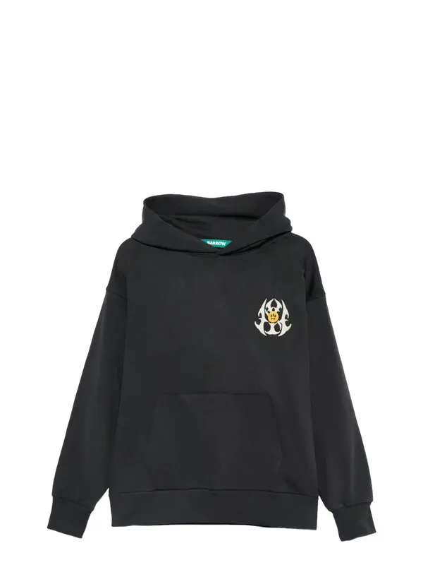 BARROW Printed Hoodie - Black