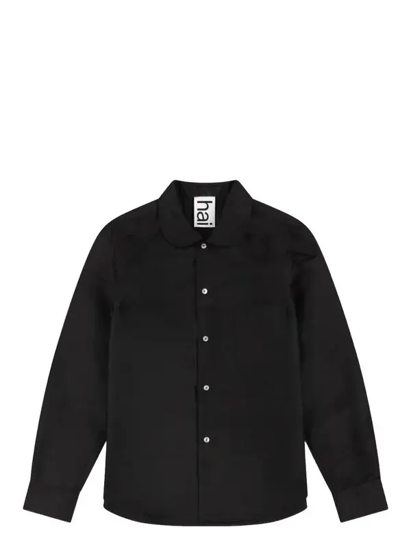 HAI Elia Peter-pan Collar Shirt - Black