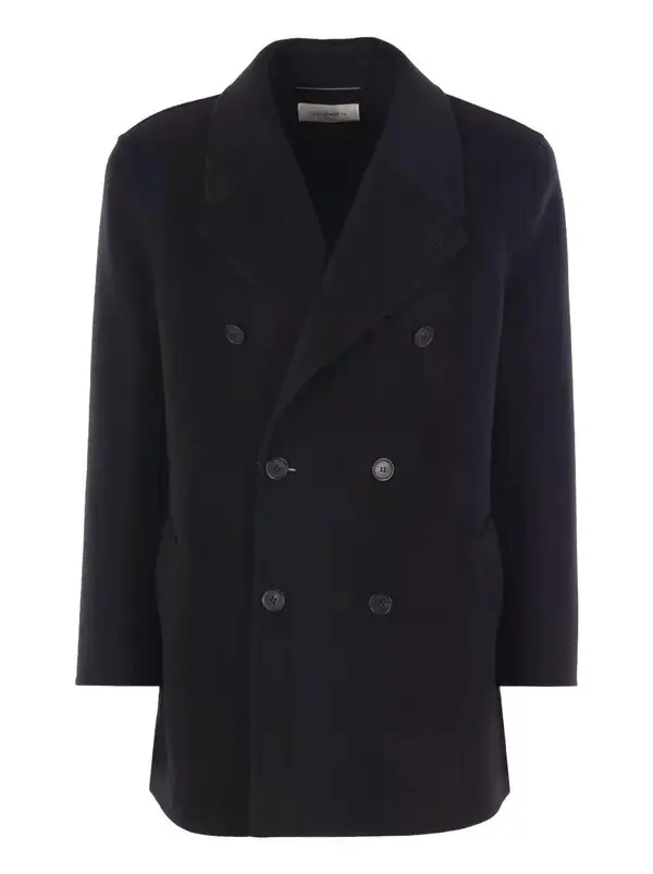 Saint Laurent Double-breasted Coat - Black