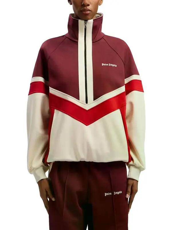 Palm Angels Chevron Zip Knitwear - Red