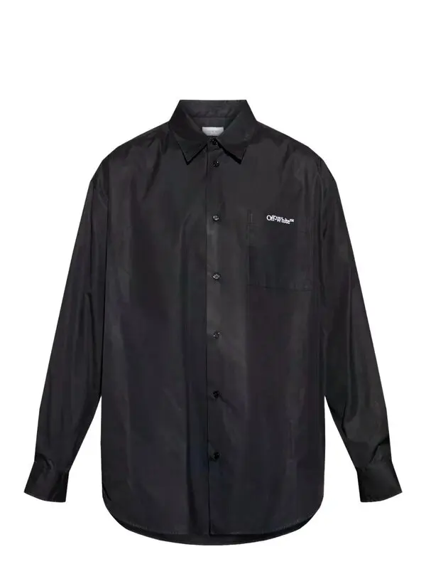 Off-White Arrows-motif Cotton Shirt - Black