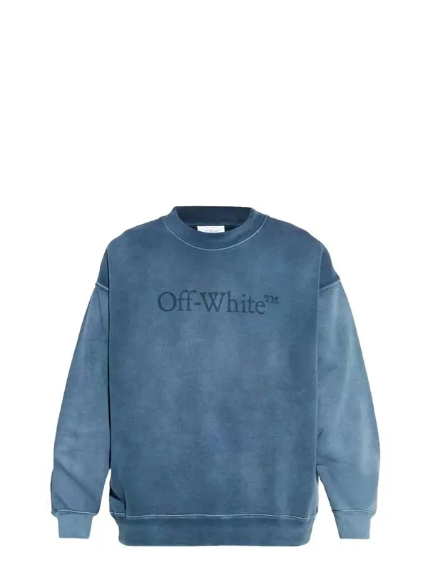 Off-White Long-sleeve Sweatshirt With Logo Detail - Blue