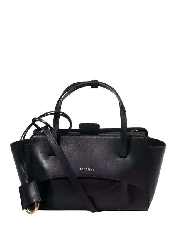 HIDESINS Small Flap Tote Bag - Black