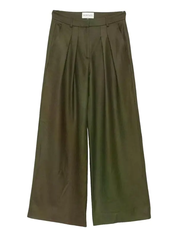 Eric Bompard Pleated Belt-loops Trousers - Green