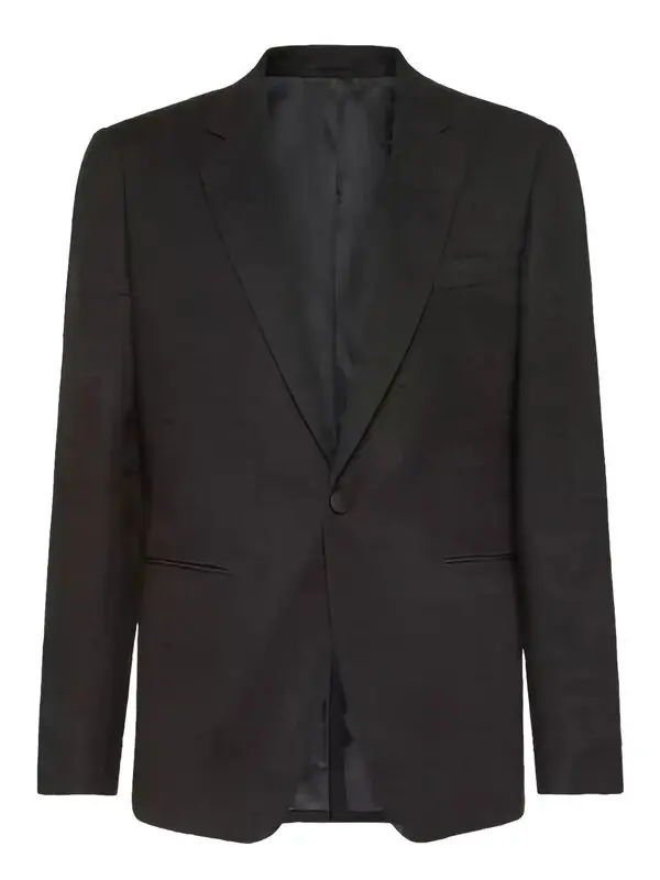 FERRAGAMO Buttoned Wool Jacket - Black