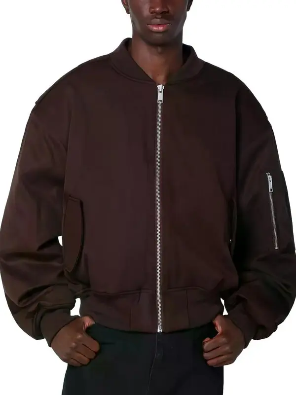 ENTIRE STUDIOS Zip-pocket Bomber Jacket - Brown
