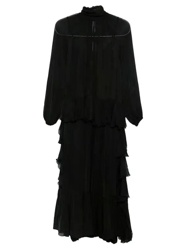 Dixie Ruffled Tiered Dress - Black