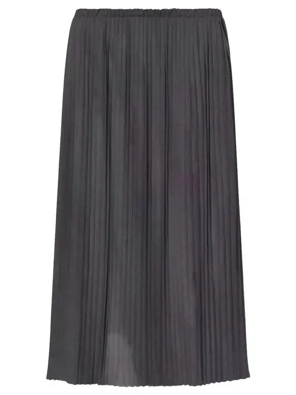 Mark Kenly Domino Tan Pleated Midi Dress - Grey