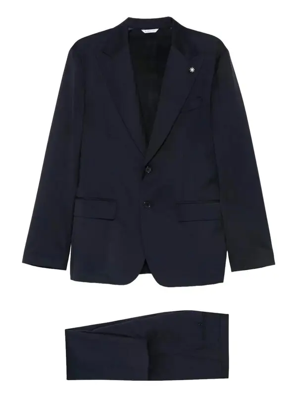 MANUEL RITZ Single-breasted Suit - Blue