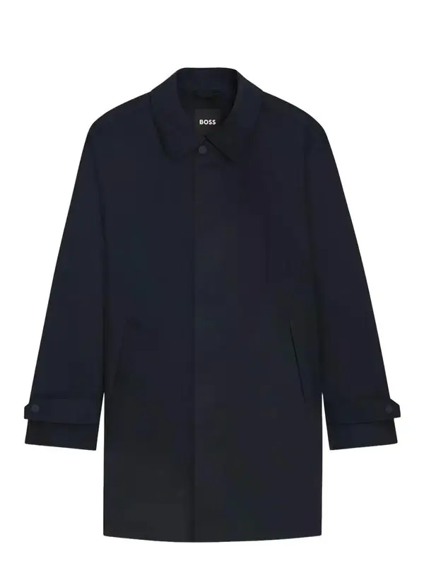 BOSS Button-cuff Coat - Blue