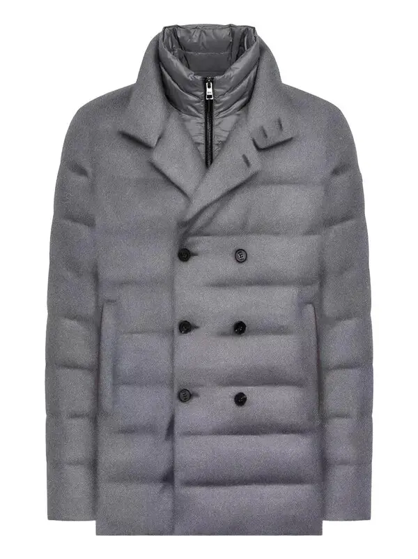 DUNO Double-breasted Puffer Jacket - Grey