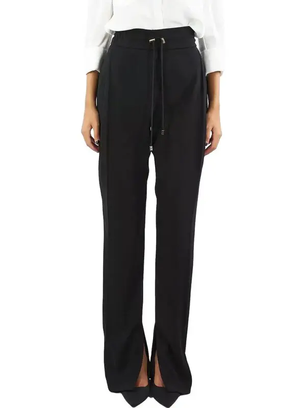 Elisabetta Franchi Drawstring Split-ankle Trousers - Black