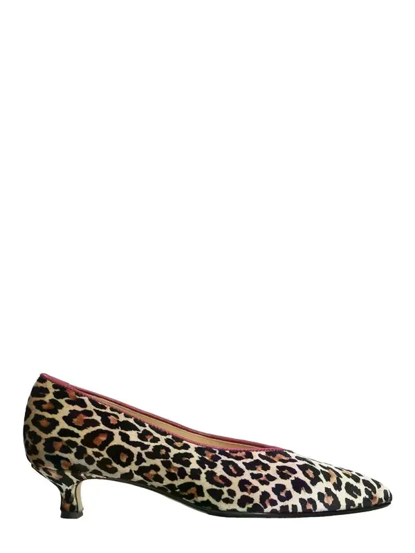L ARIANNA Animal-print Kitten Heel Pumps - Brown