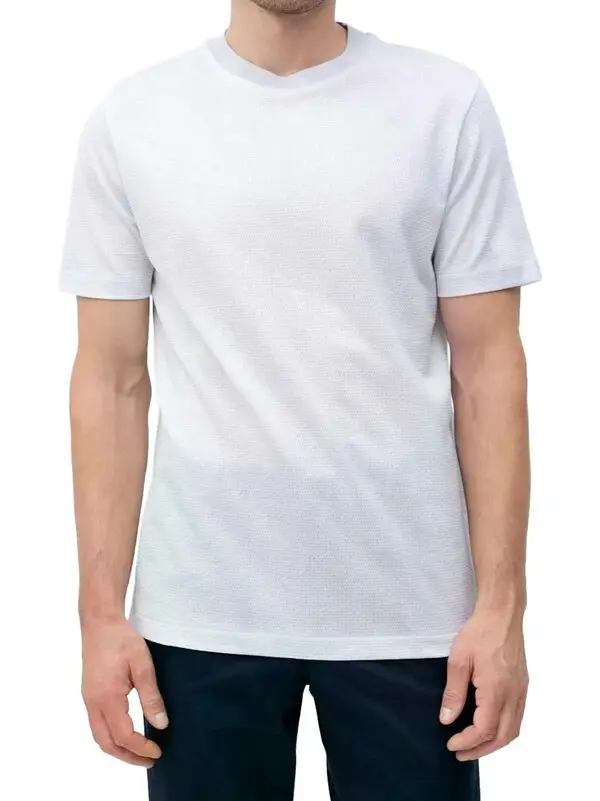 BOSS Textured Cotton T-shirt - White