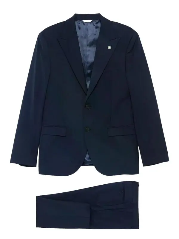 MANUEL RITZ Single-breasted Suit - Blue