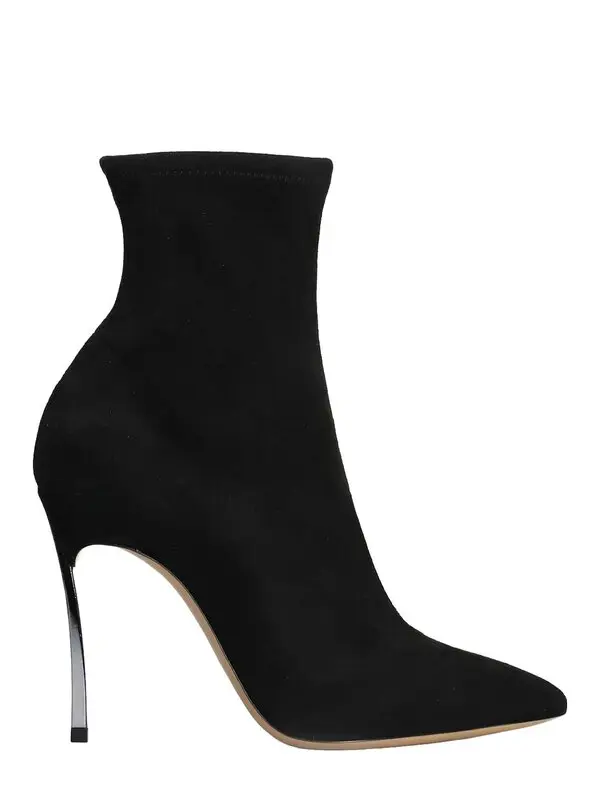 Casadei 100mm Pointed Toe Boots - Black