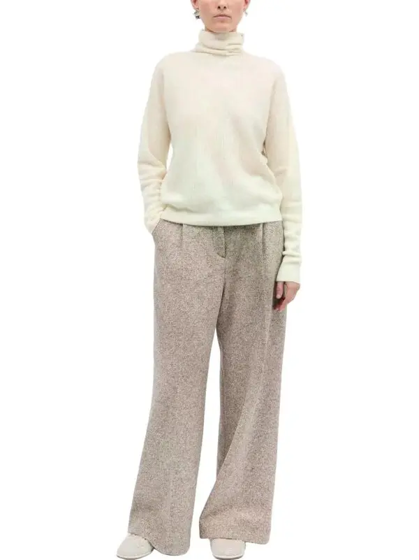 Mark Kenly Domino Tan Krystal Cashmere Roll-neck Sweater - Neutrals