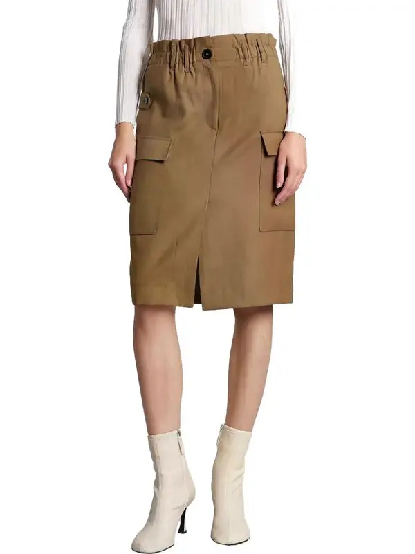 IRO PARIS Carrie Pocket Midi Skirt - Brown