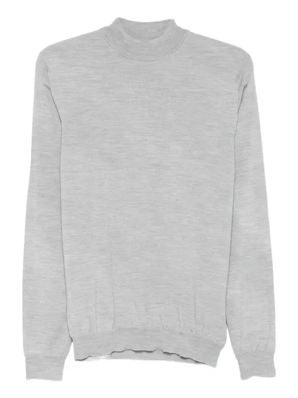 ZANONE Mock-neck Long-sleeve Sweater - Grey