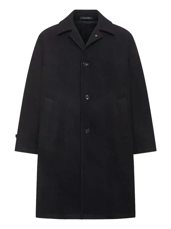 Tagliatore Single-breasted Wool Coat - Black
