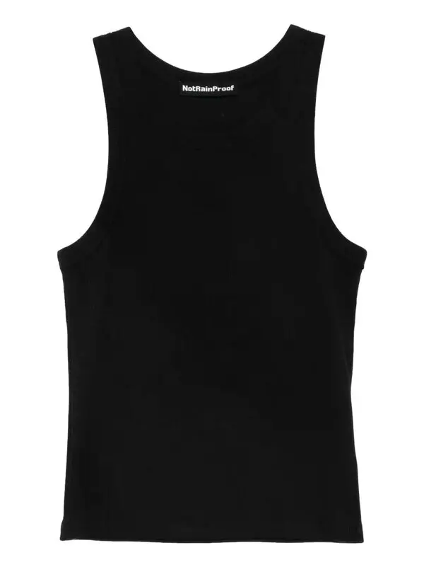 NOTRAINPROOF Ribbed Tank Top - Black