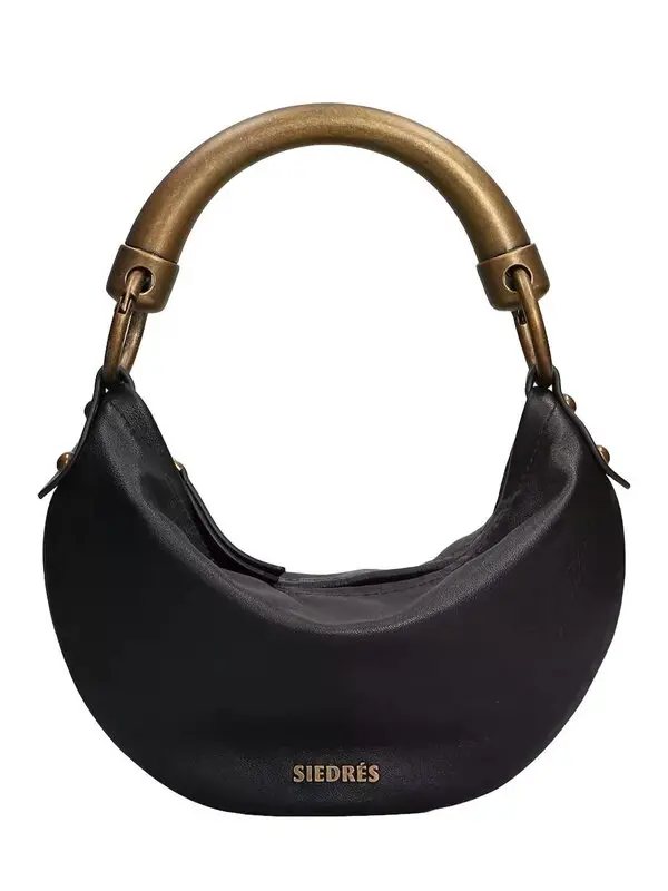 SIEDRES Small Chérie Round-handle Tote Bag - Black